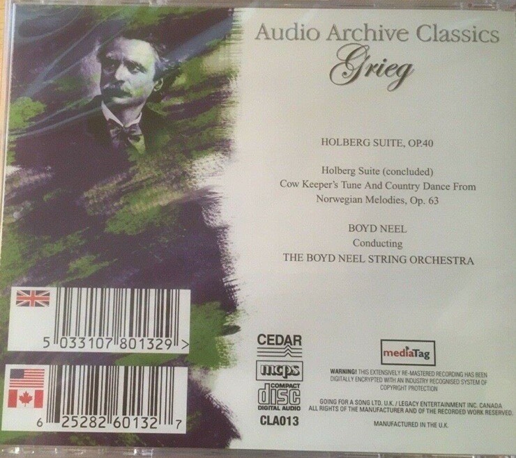 Audio Archive Classics - Grieg (CD, Mar-2005, MediaTag) | eBay