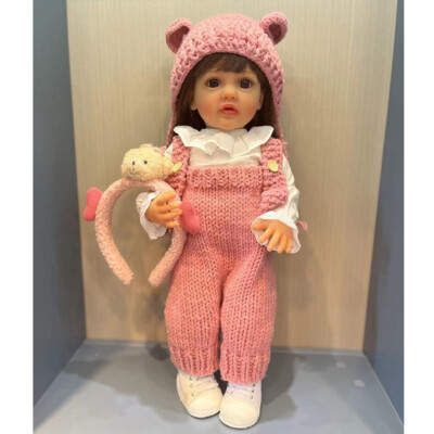 55cm Reborn Baby Puppe Full Body Vinyl Lifelike Girl Toddler Newborn ...