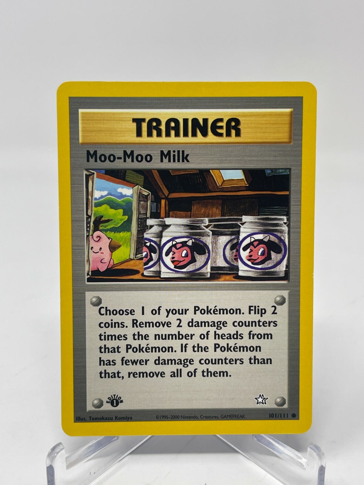 Pokémon Neo Genesis 1st Edition Trainer MooMoo Milk 101/111 Regular NM ...