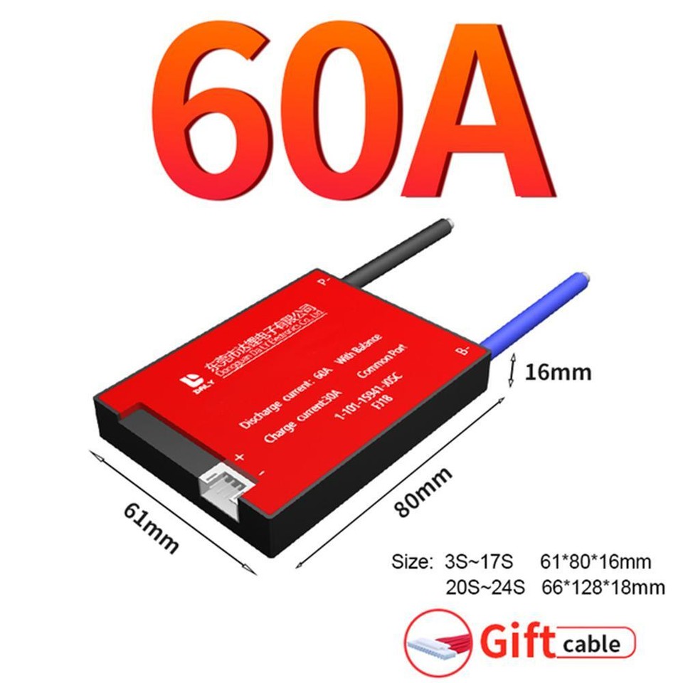 Daly BMS 12S 48V 20-100A Li-ion Battery PCB Board Common Port with ...