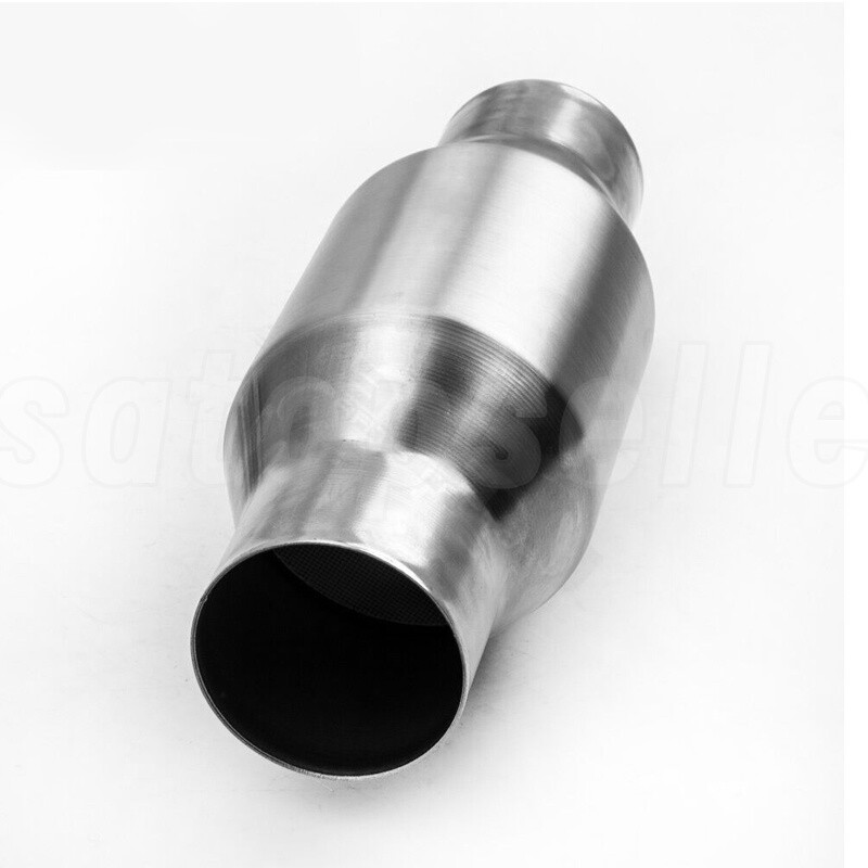 2PCS 2.5" Universal High Flow Performance Catalytic Converter Racing ...