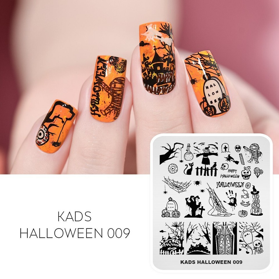 KADS Nail Art Stamping Plates Christmas Halloween DIY Nail Art Stamp ...