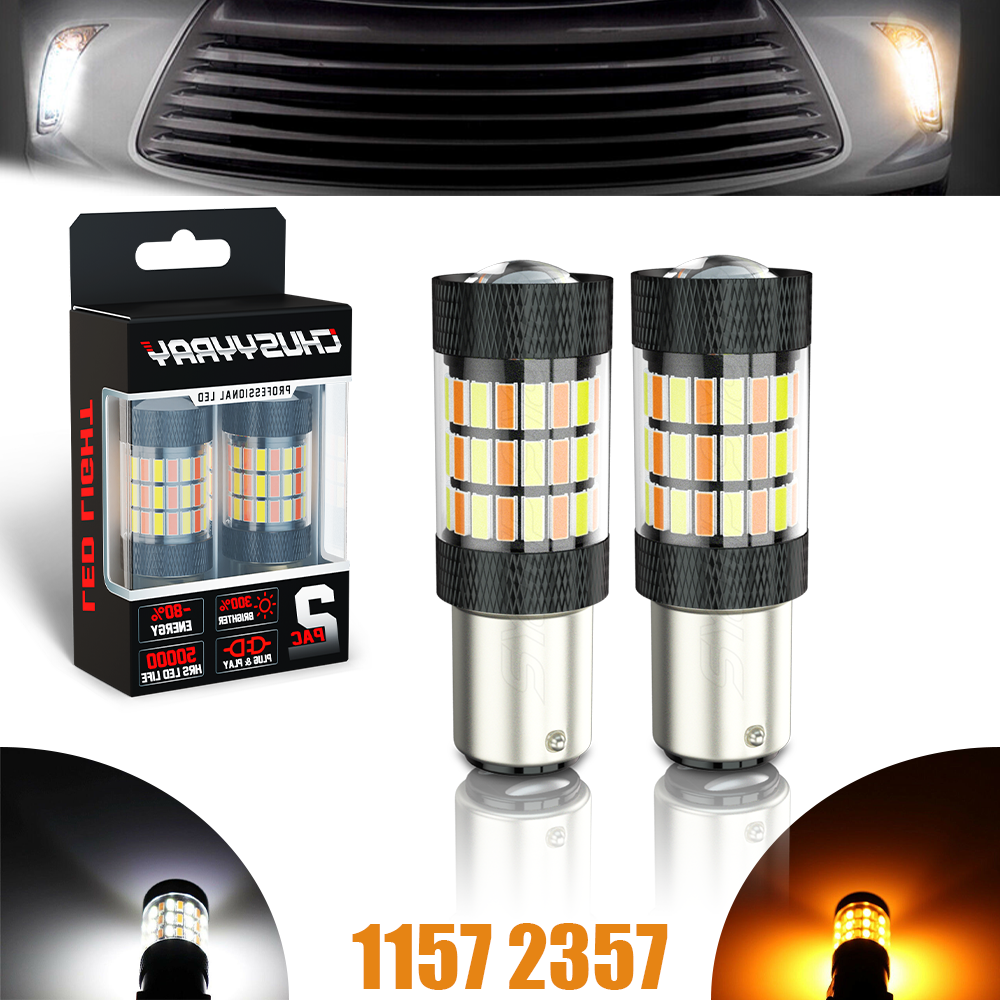 2x1157 Switchback White/Amber LED Turn Signal Light Bulbs Fits Chevy ...