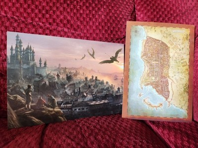 D&D Postcards: Waterdeep View; Map Forgotten Realms Dungeons & Dragons ...