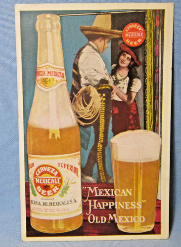 Cerveza Mexicali Beer Travel Souvenir ADVERTISING Early 1900's Postcard ...