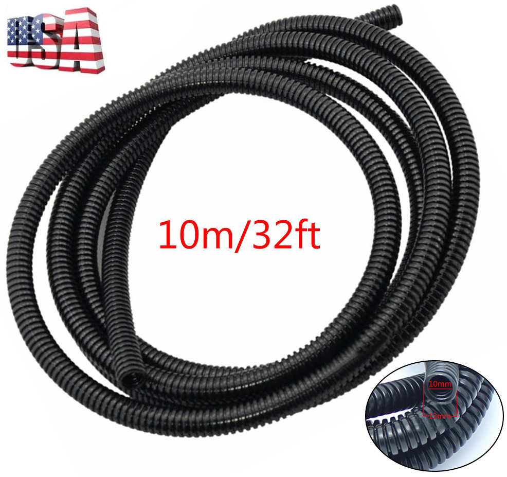 32FT 1/2" Split Loom Cable Conduit Polyethylene Flexible Tubing Wire ...