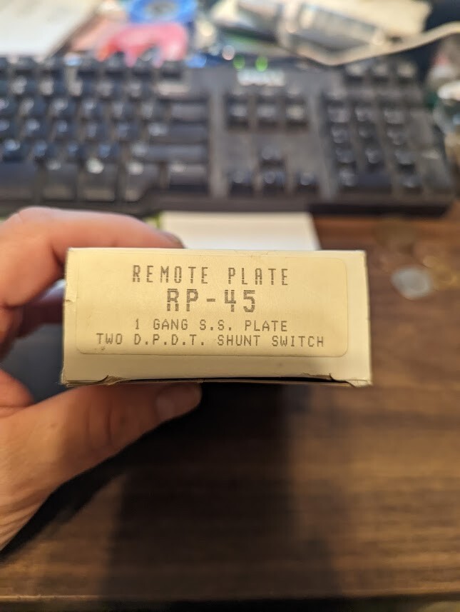 Alarm Controls RP-45 REMOTE PLATE 1 GANG S.S.PLATE 2-DPDT SHUNT SWITCH ...