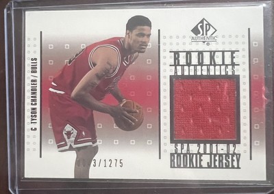 2001-2002 SP authentic Tyson Chandler RC Rookie Jersey /1275 Bulls | eBay