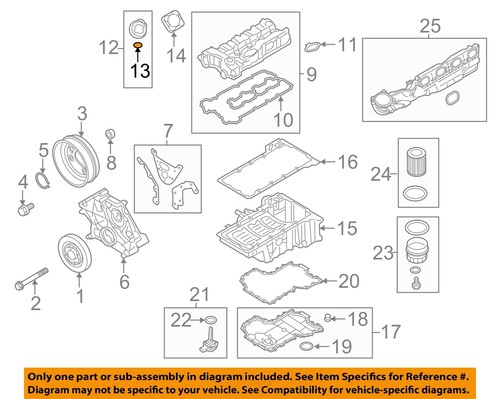 BMW OEM 10-17 550i GT xDrive 4.4L-V8 Engine-Filler Neck O-ring ...