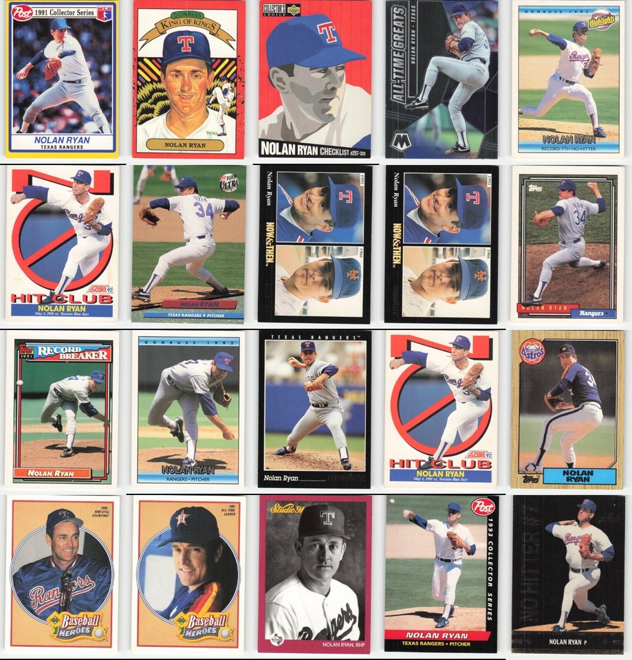 (100) Nolan Ryan Lot MLB Baseball Cards Base Inserts Collection | eBay