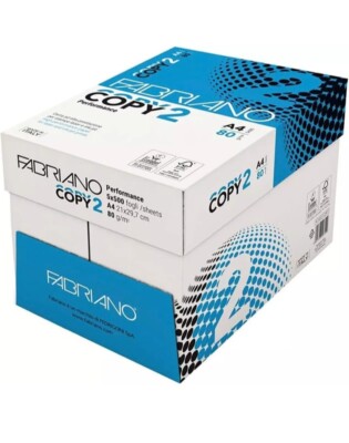 Carta A4 per Stampante Fabriano Copy 2 5 Risme Da 500 Fogli | eBay