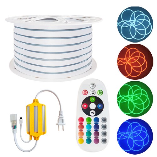 50M 110V Flexible Sign Neon Lights Silicone Tube LED Strip Waterproof ...