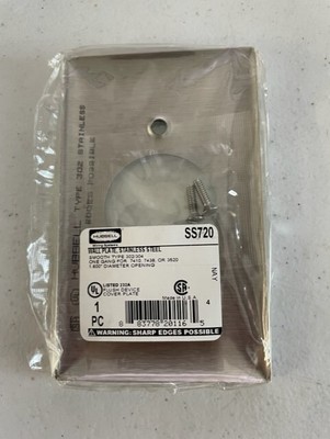 Hubbell Ss720 Single Receptacle Wall Plate *New w/ Free-Shipping* | eBay