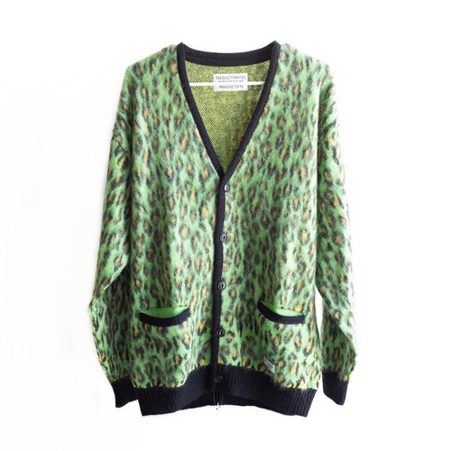 Wacko Maria x Guilty Parties Green Leopard Cardigan MEDIUM Mohair NWOT ...