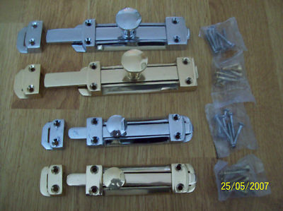 SOLID BRASS HEAVY DUTY DOOR SLIDE SHOOT BOLTS 2 SIZES | eBay UK