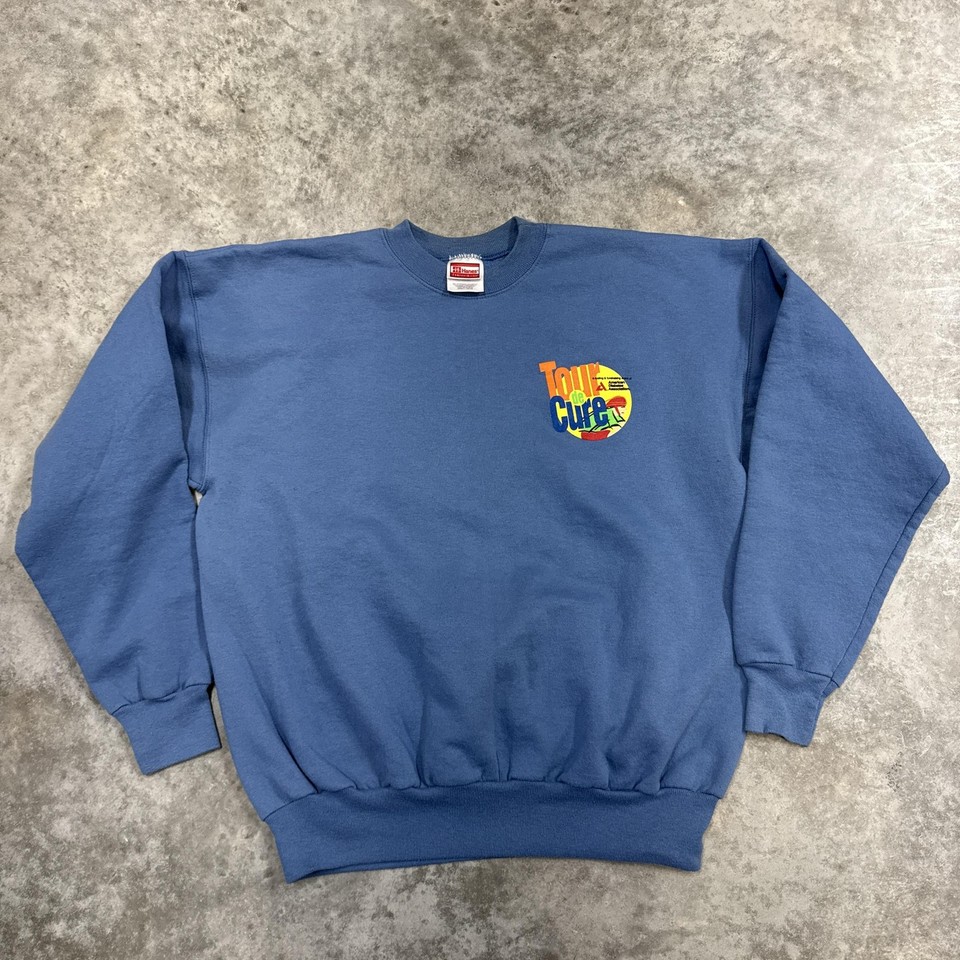 Tour de Cure Sweatshirt Mens Large Blue Crewneck Pullover Graphic Hanes ...