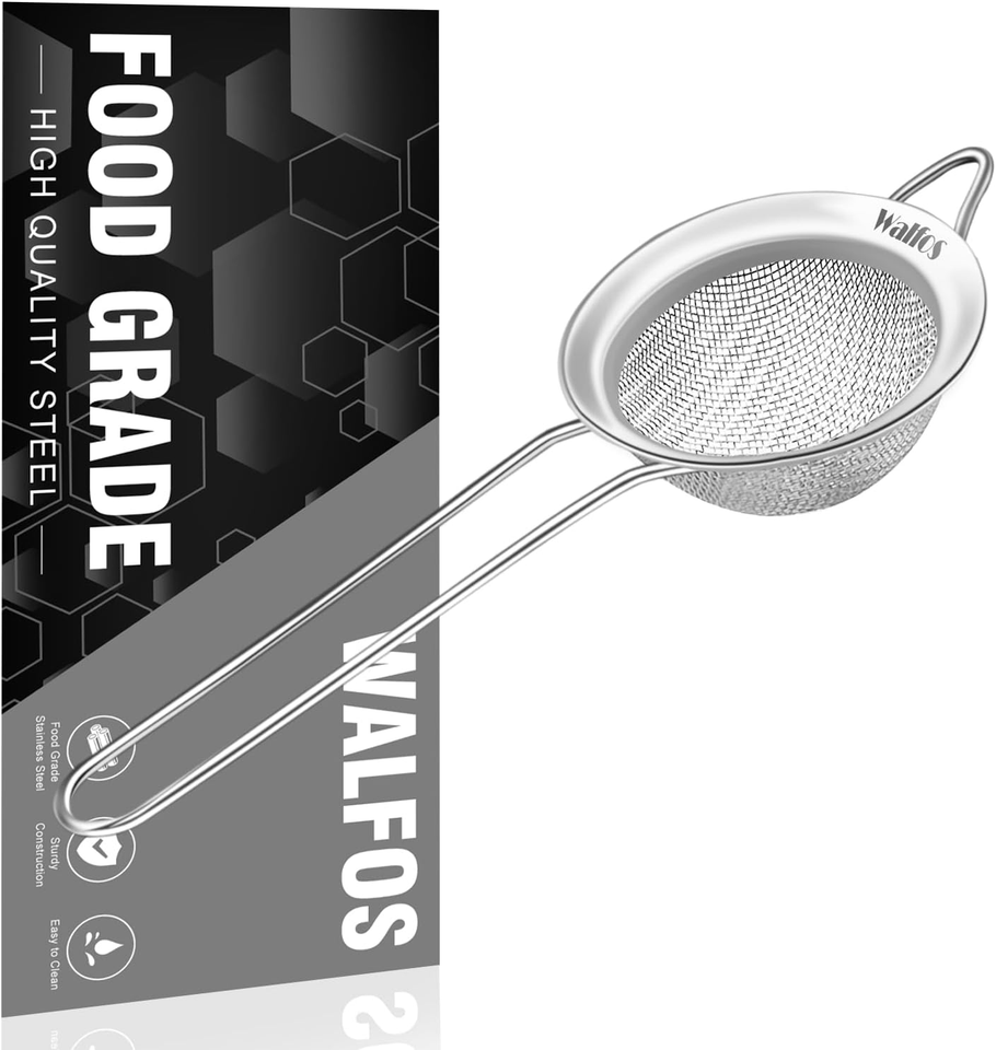 Mini Fine Mesh Tea Strainer, Stainless Steel Small Sifter with Sturdy ...