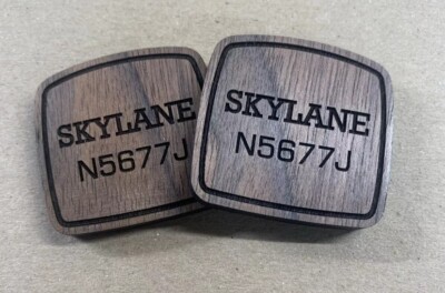 ON SALE NOW!! C-182WYE - CESSNA 182 SKYLANE WALNUT YOKE EMBLEM (PAIR ...