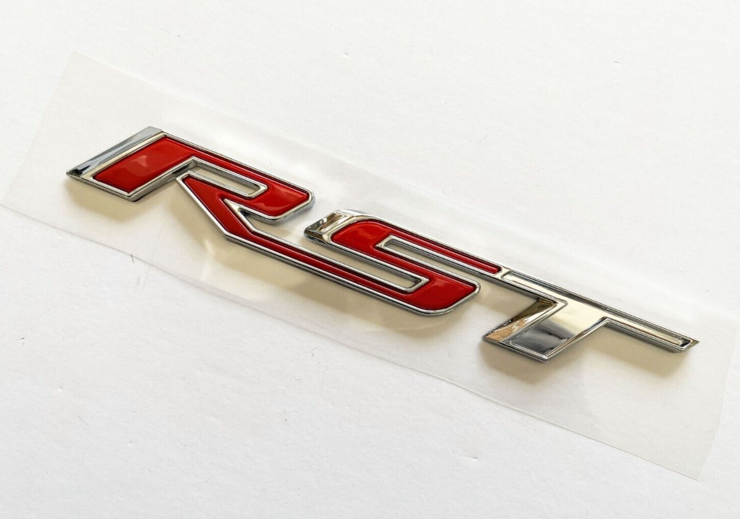 1PC Tailgate RST Emblem Fit 2021-2023 Chevy Silverado Badge Chrome red ...