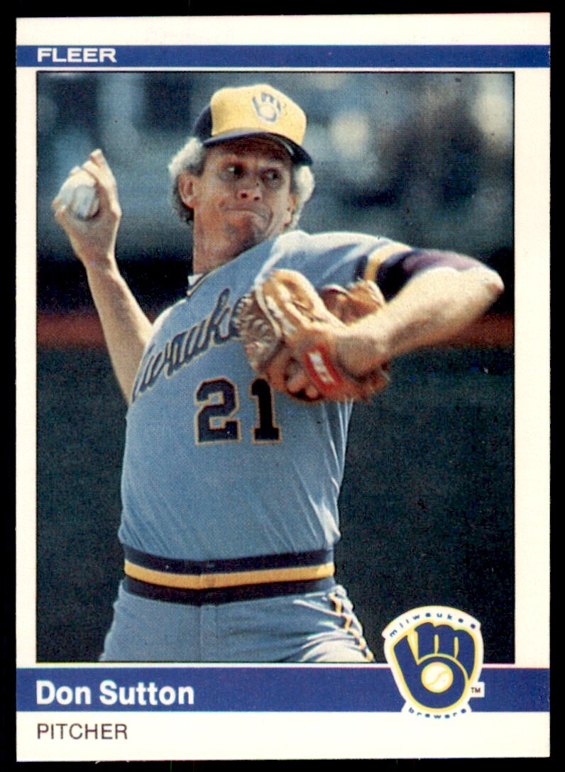 1984 FLEER DON SUTTON . MILWAUKEE BREWERS #215 | eBay