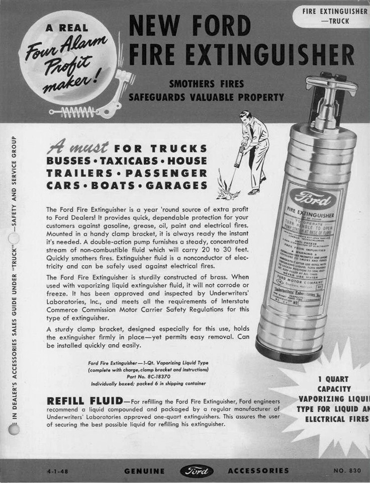 FORD Fire Extinguisher decal (Mustang,...) | eBay