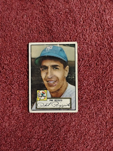 1952 Topps . NO 11 . Phil Rizzuto [BLACK ] .Yankees SS & HOF. Good ...