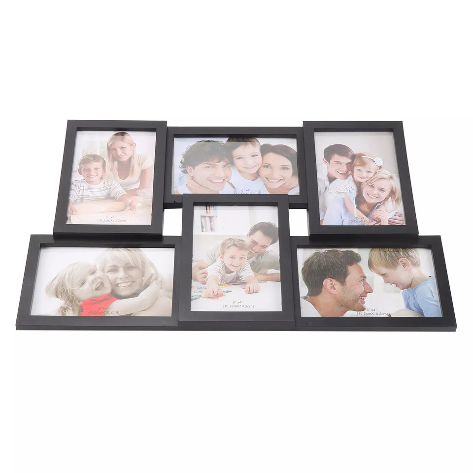 Multi Picture Frame Collage Aperture Photo Frames Holds 6 - 6''X4 ...