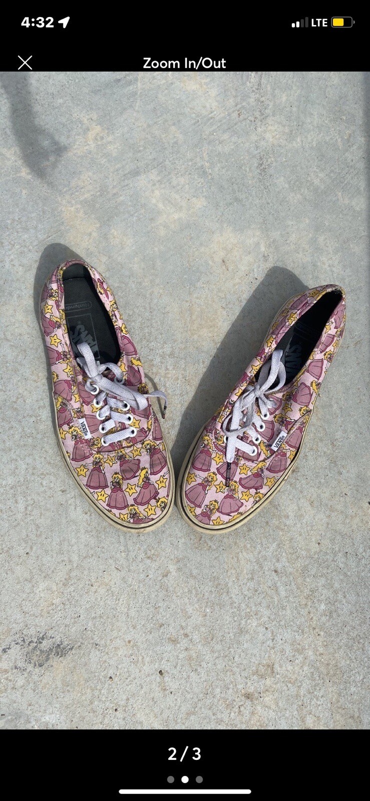 Limited edition Vans Mario Princess Peach Shoes - Gem