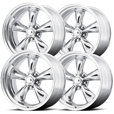 (4) American Racing VN515 Torq Thrust II 15x4 5x4.75" -25mm Polished ...