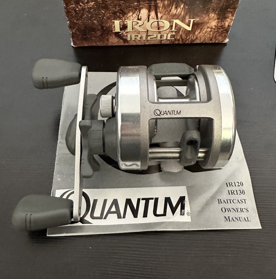 Vintage Quantum Iron IR120C Bait-Casting Fishing Reel - Antireverse ...