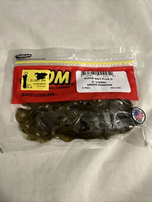 Zoom 002025 Lizard 6 Inch Fishing Lure 9 Per Package Green Pumpkin | eBay