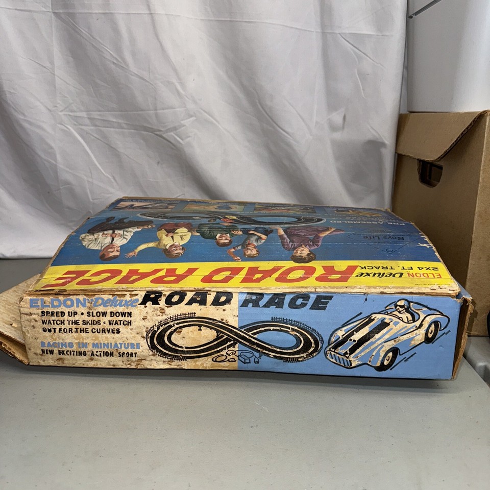 Eldon Deluxe Road Race 1/32 Slot Car Set Not Complete. Has Tracks | eBay