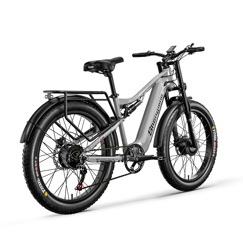 Dual Motor 2000W EBike 48V 17.5Ah 26" Fat Tire Mountain Electric Bike ...