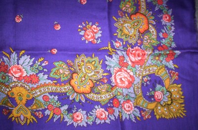LIZ SINCLAIRE FLORAL SCARF PURPLE/YELLOW RED JAPAN 30 X 30 | eBay