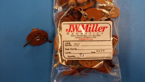 (1 PC) 952 JW MILLER UNSHIELDED IRON CORE CHOKE 1.0mH, 11 Ohms, 125ma ...
