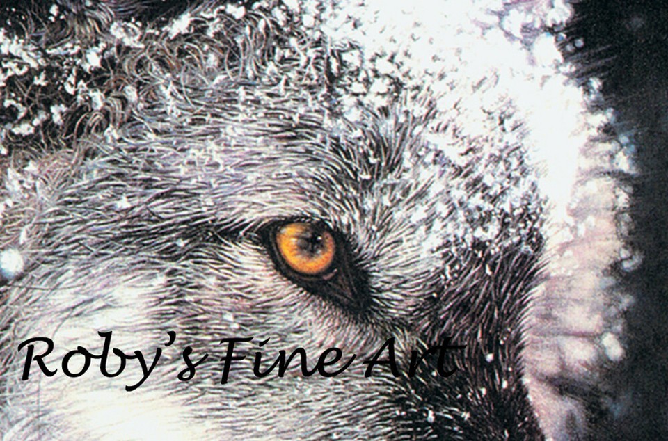 Limited Edition Gray Wolf "Eye Of The Storm" Wildlife Art Print By Roby ...