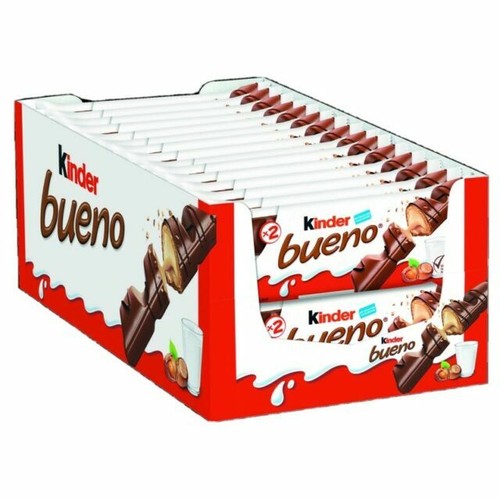 Kinder Bueno Milk Chocolate Bars Pack of 30 Bars (15 X 2) Qty : 15 ...