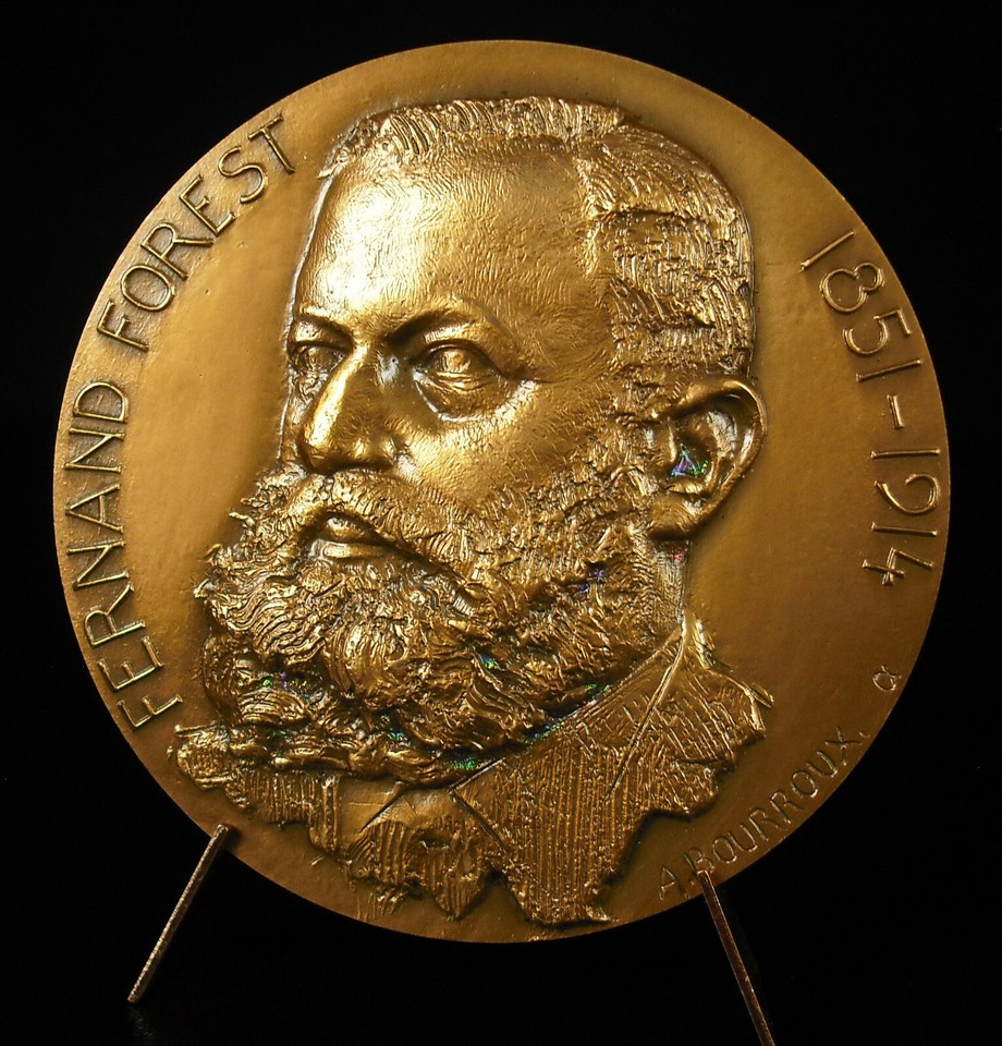 Fernand Forest Inventor Wheel Spokes Precursor Automobile Engine Medal ...