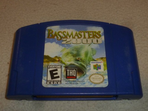 NINTENDO 64 N64 VIDEO GAME BASSMASTERS 2000 CARTRIDGE ONLY THQ BLUE ...