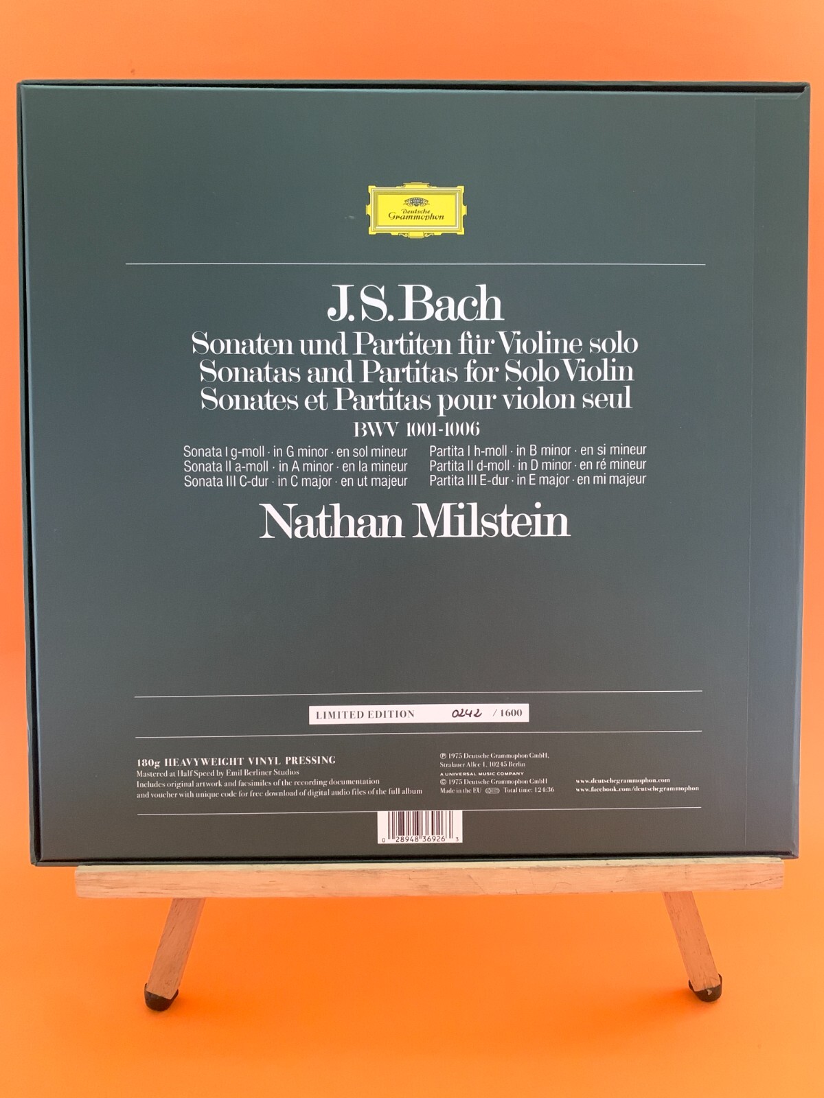 NATHAN MILSTEIN - BACH SONATAS & PARTITAS FOR SOLO VIOLIN 3LP LIMITED ...