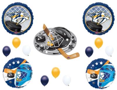 Nashville Predators Hockey Team Birthday Party Balloons Decoration ...