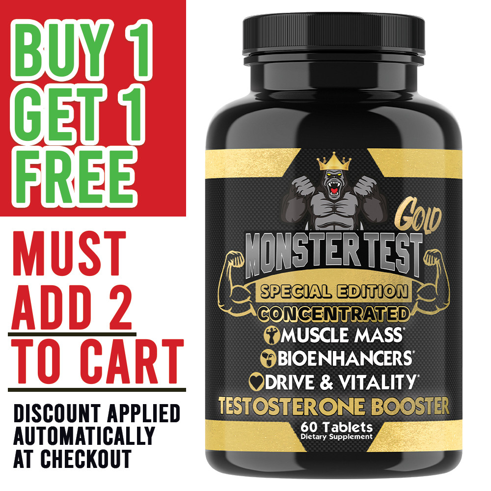 Angry Supplements Monster Test GOLD Test Booster Natural Energy Muscle 60ct
