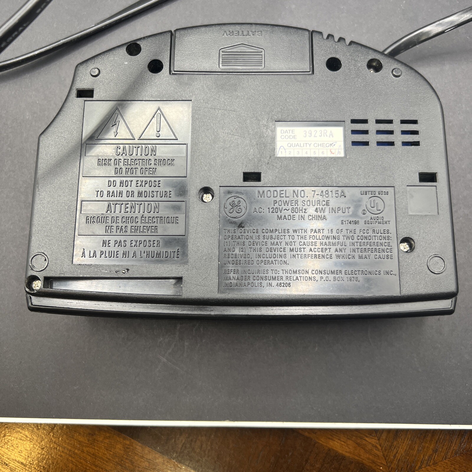 GE Digital Alarm Clock Radio Red LED Display General Electric Black 7 ...