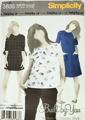 Simplicity 3835 Misses Dress, Mini, Top OOP Rare Sewing Pattern Sizes 4 ...