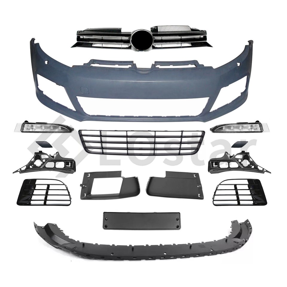 Complete Front Bumper Kit W/ Grille For 2012 2013 Volkswagen Golf 6 R20 ...
