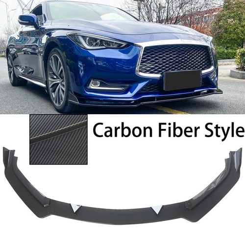 For 2017-2022 Infiniti Q60 Coupe Carbon Look V-Style Front Bumper Body ...