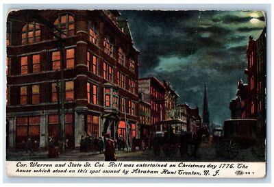 Trenton New Jersey NJ Postcard Corner Warren & State Street Col. Rall ...