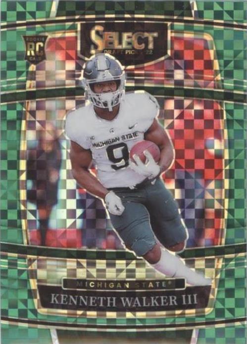 2022 Panini Select Draft Picks - Concourse Kenneth Walker III #15 Green ...