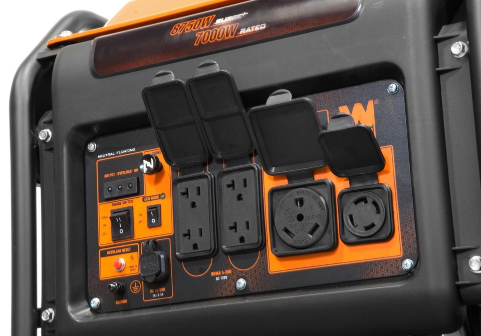 8750W RV/Transfer-Switch-Ready 120V/240V Open Frame Inverter Generator ...