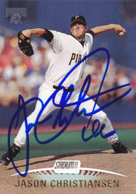 JASON CHRISTIANSEN PITTSBURGH PIRATES SIGNED 1999 CARD GIANTS ANGELS ...